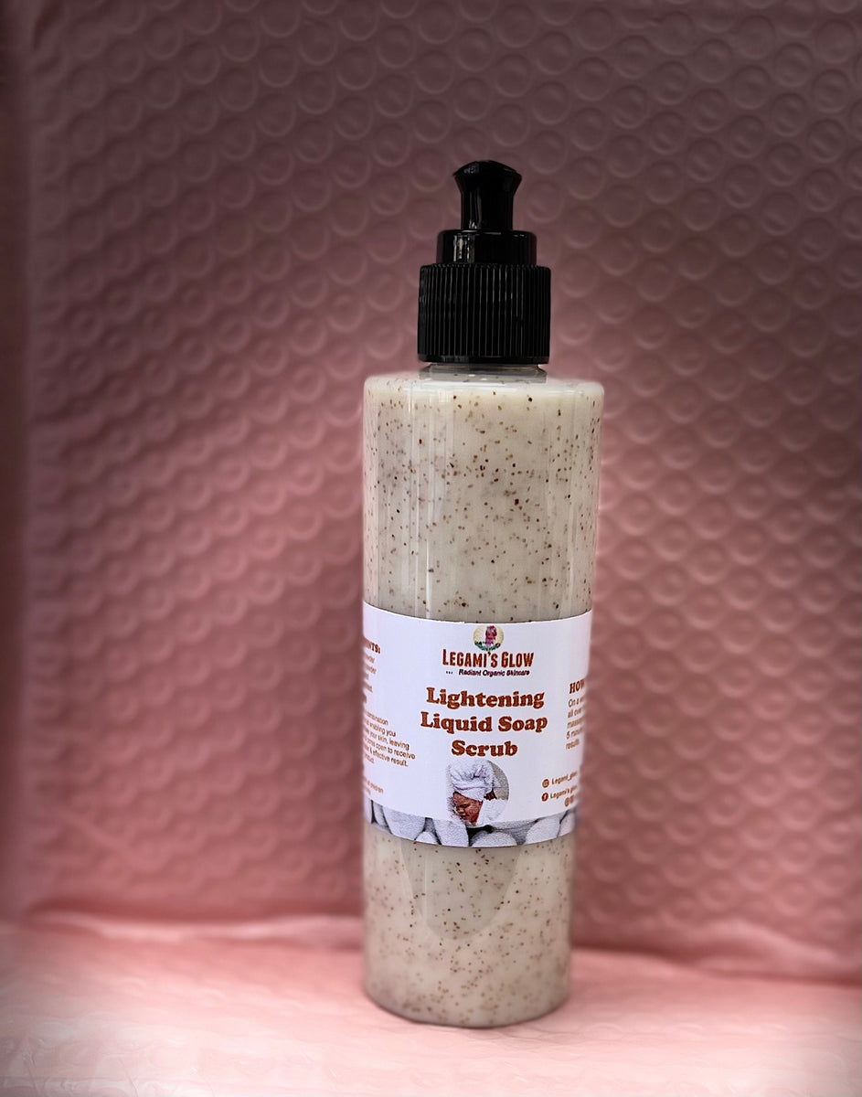 LIGHTENING LIQUID SOAP SCRUB – LEGAMI's GLOW